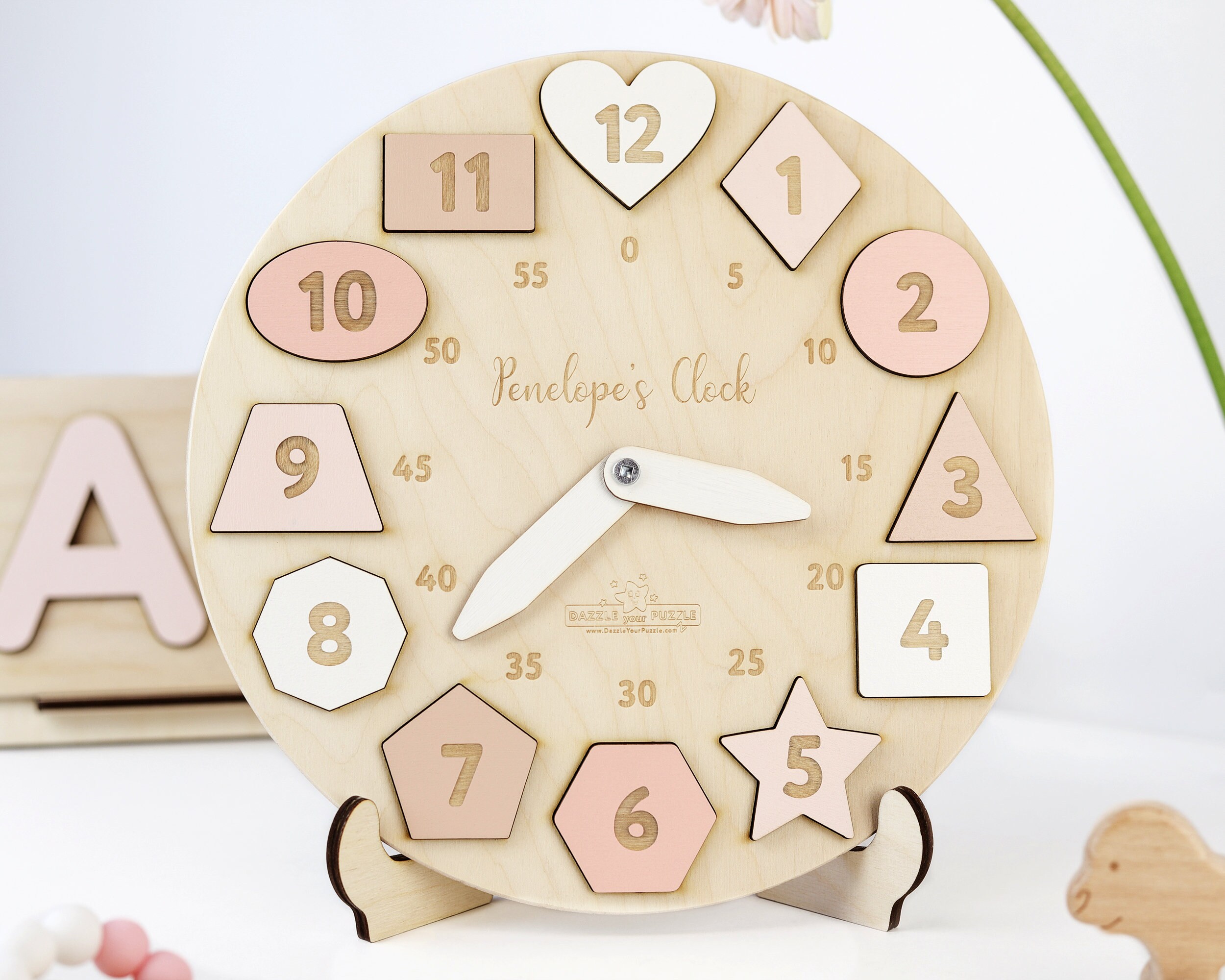 Wooden Clock Puzzle Educational Toy for Kids Baby Nursery - Etsy Australia
