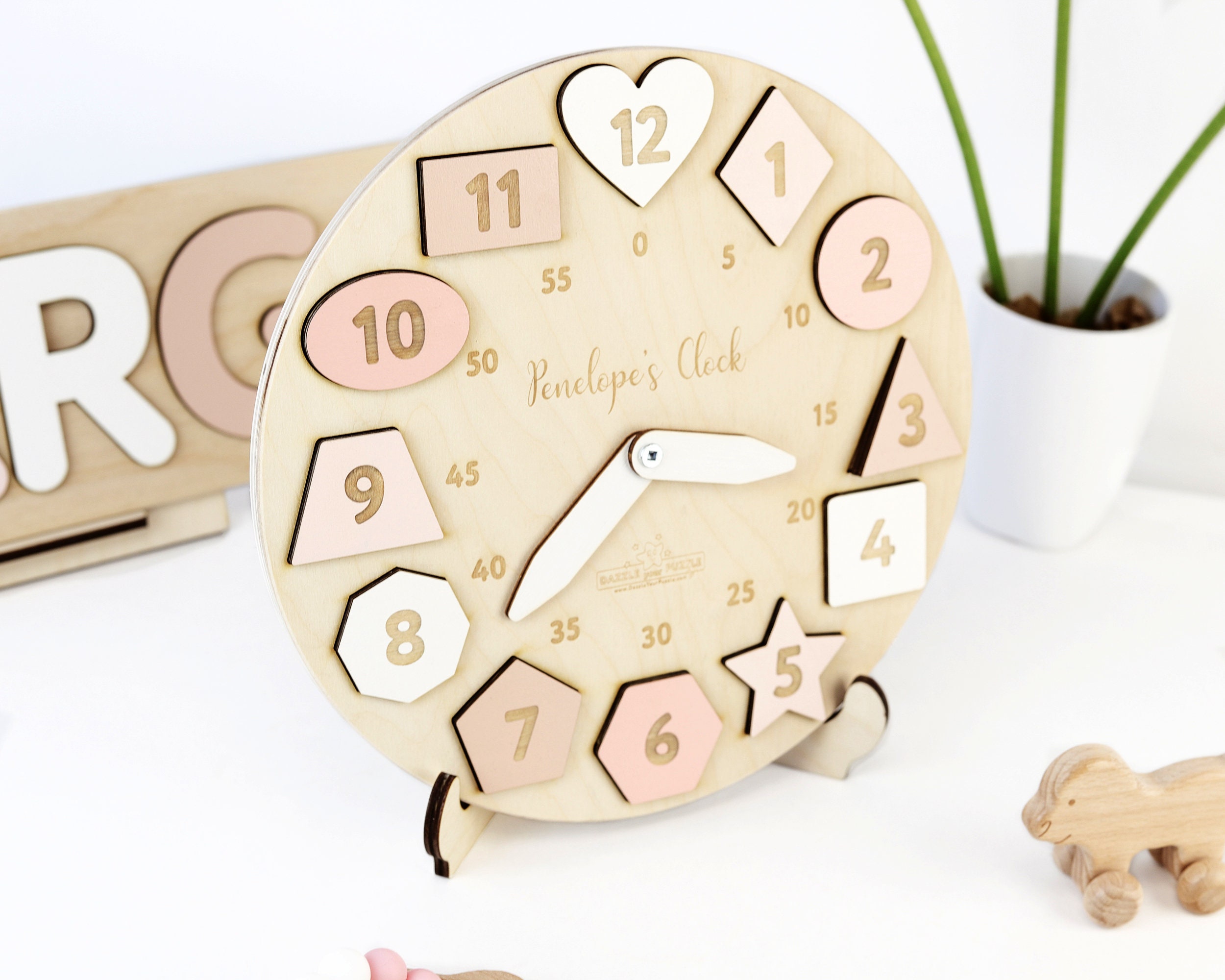 Wooden Clock Puzzle Educational Toy for Kids Baby Nursery - Etsy Australia