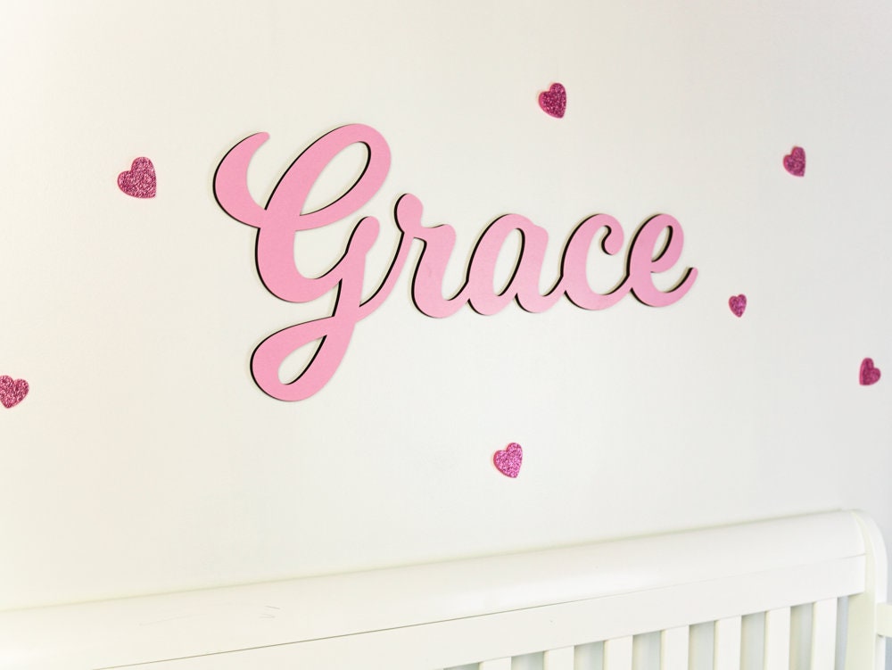 Nursery Decor Cursive font Custom Name Sign Baby Shower Will you be my ...