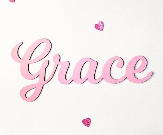 Nursery Decor Cursive font Custom Name Sign Baby Shower Will you be my ...