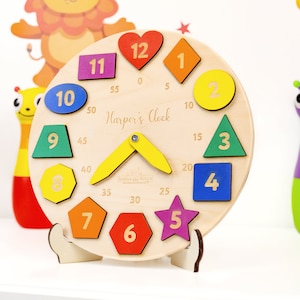 Learn to Tell Time - Educational Clock, Rainbow Clock, Teaching Tool ...