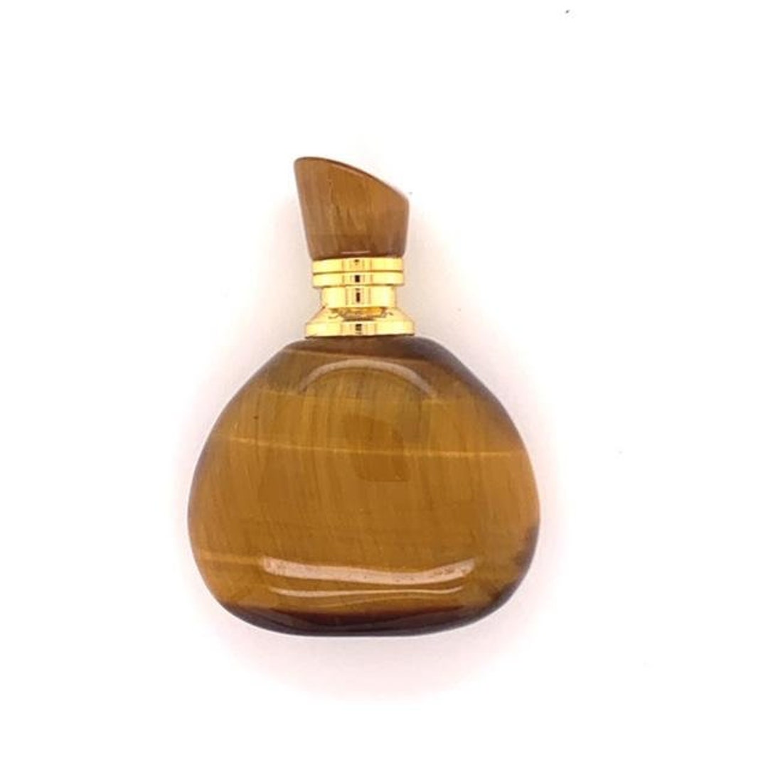 Tigers Eye Gold Plated Potion Bottle - Etsy Norway