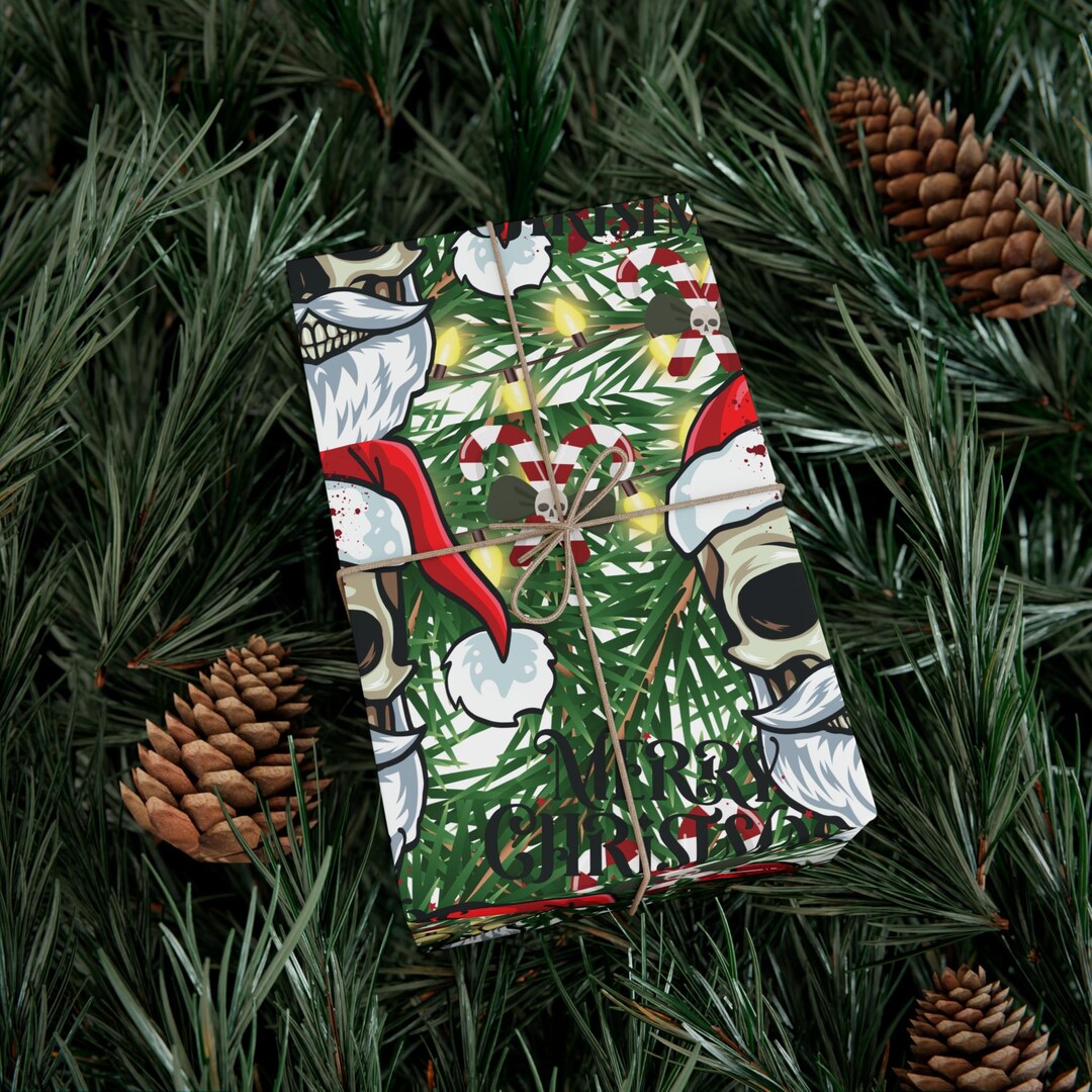 Wrapping Paper Set, Horror Christmas Gift Wrap, Scary Present Packaging ...