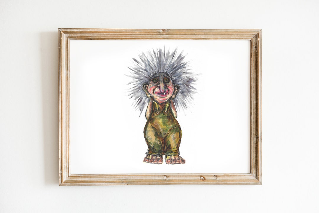Troll Printable Watercolor Art Instant Digital Download Art - Etsy