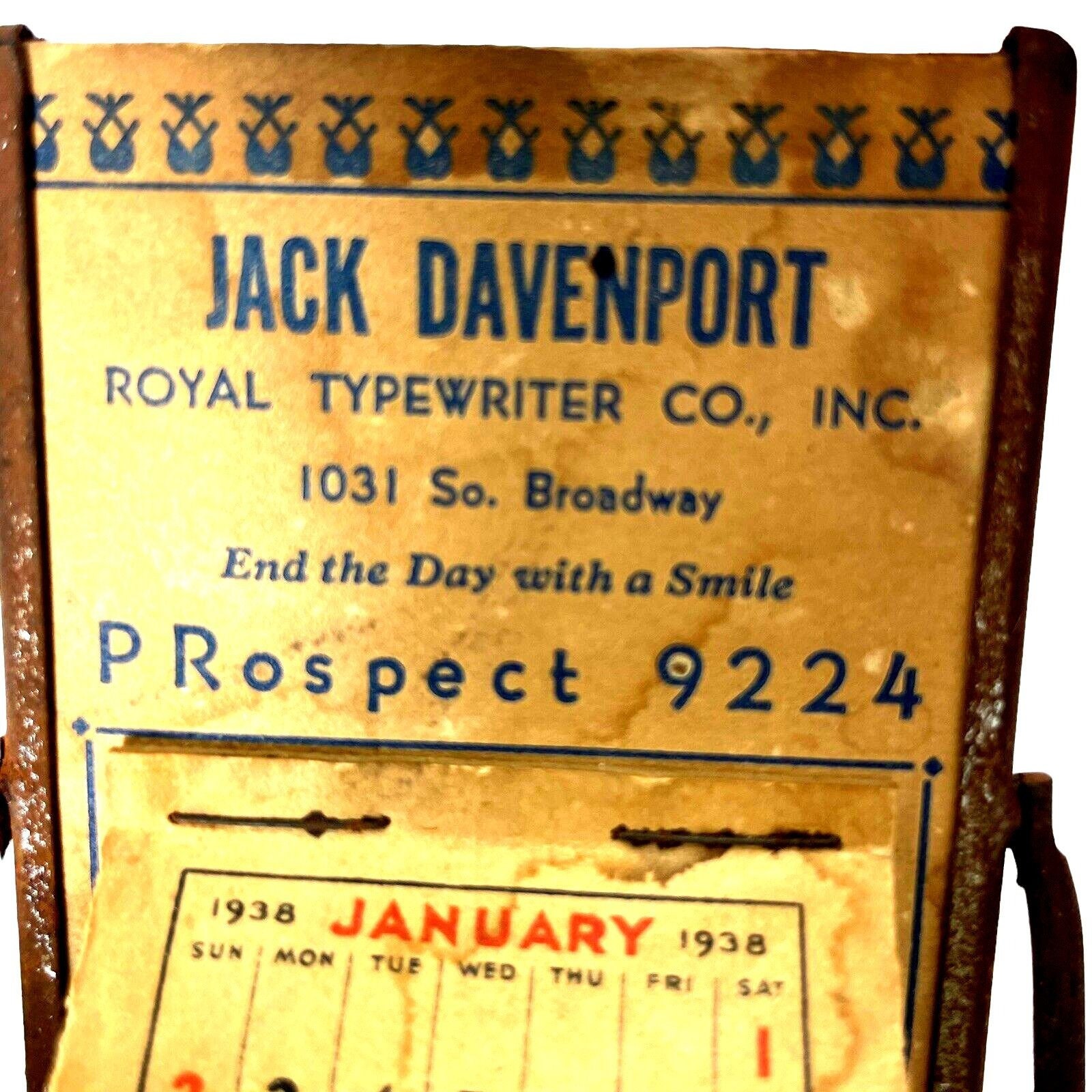 Vintage Advertising Desk Calander & Mirror 1938 - Etsy