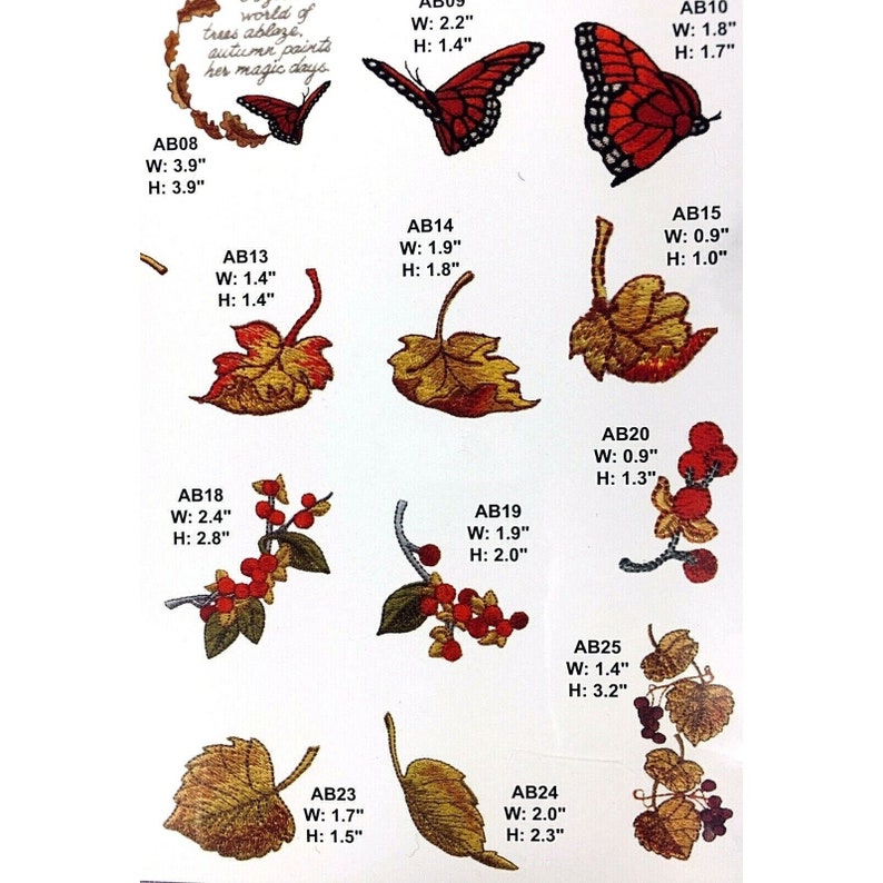 Amazing Designs Embroidery Software Autumn Brilliance 40 Designs - Etsy