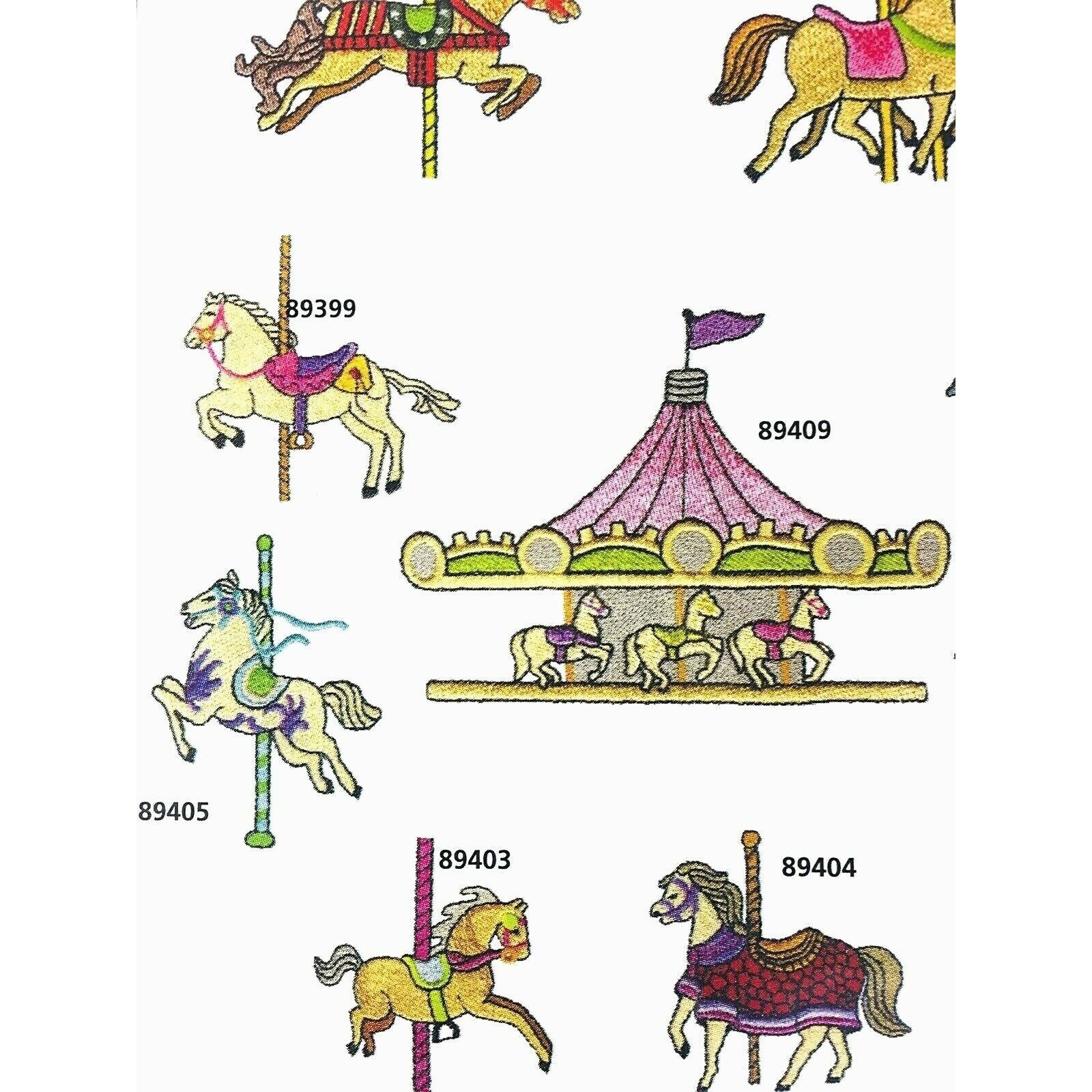 Amazing Designs Embroidery Software Carousel Horses Collection 20 ...