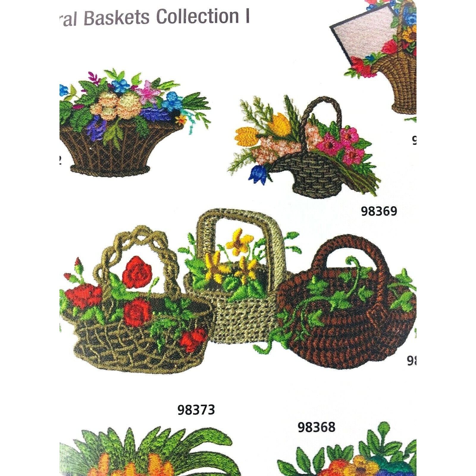 Amazing Designs Embroidery Software Floral Basket Collection 10 Designs ...