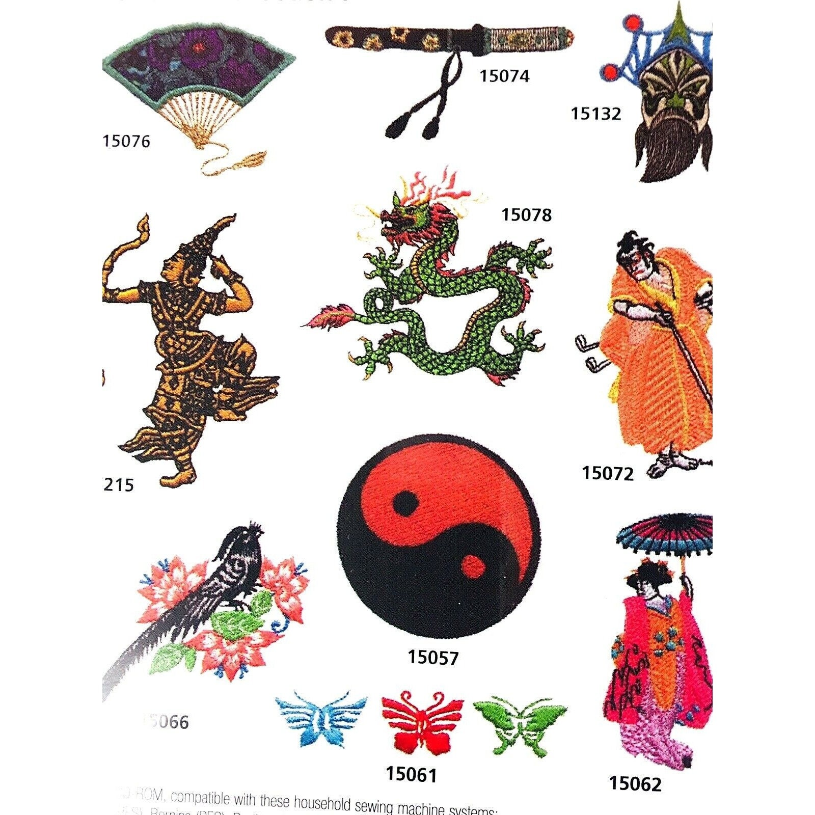 Amazing Designs Embroidery Software Oriental Collection 20 Designs - Etsy