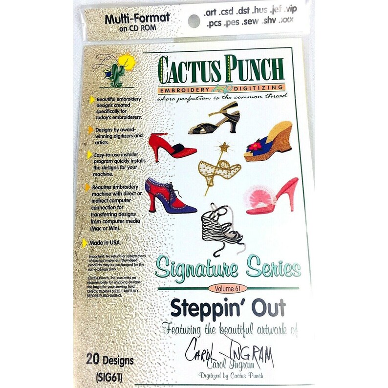 Cactus Punch Embroidery Digitizing Signature Series - Steppin' Out 20 ...