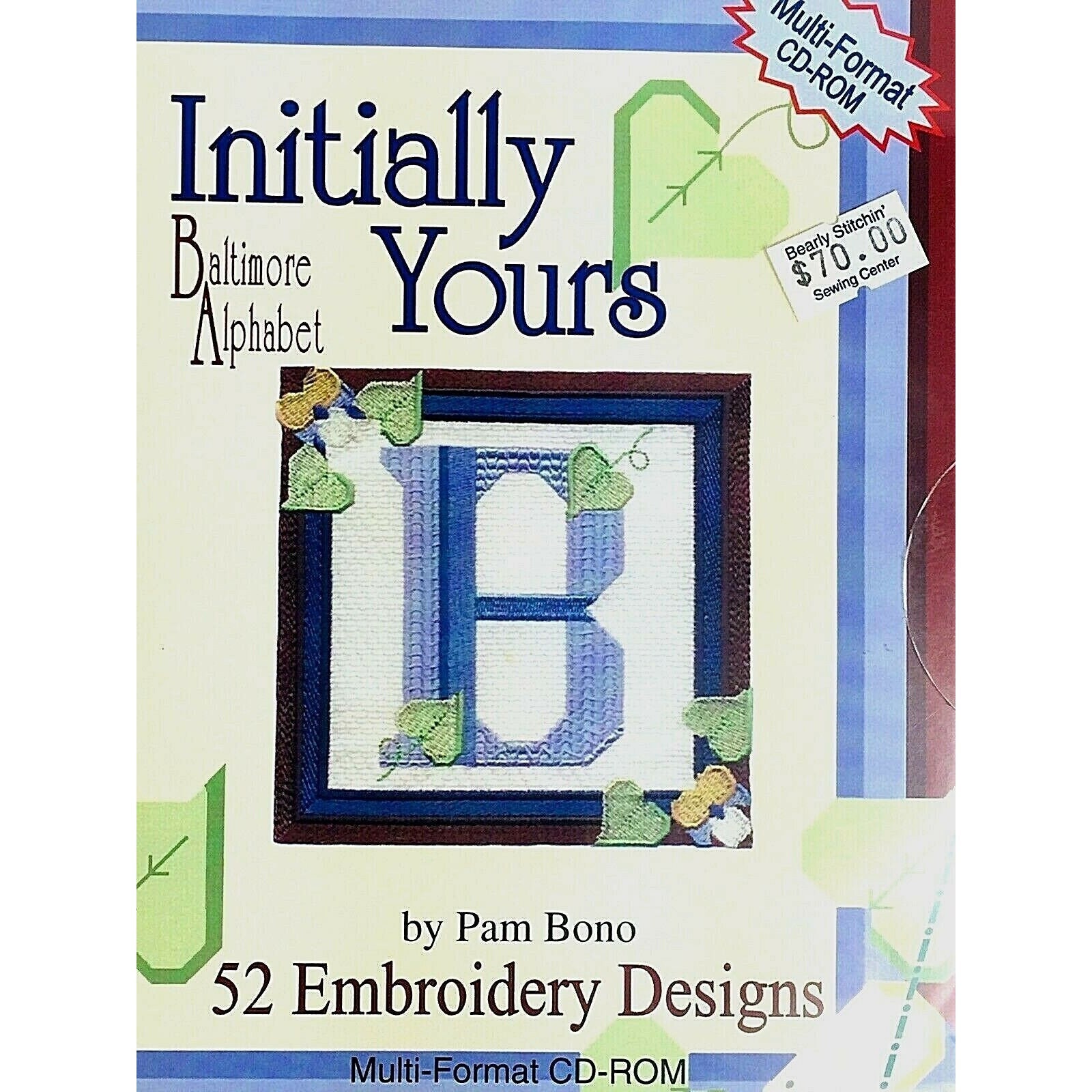 Initially Yours Baltimore Alphabet by Pam Bono 52 Embroidery Designs ...