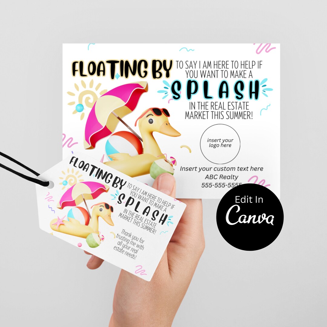 Customizable Summer Pool Float Pop by Tag Real Estate | Downloadable ...