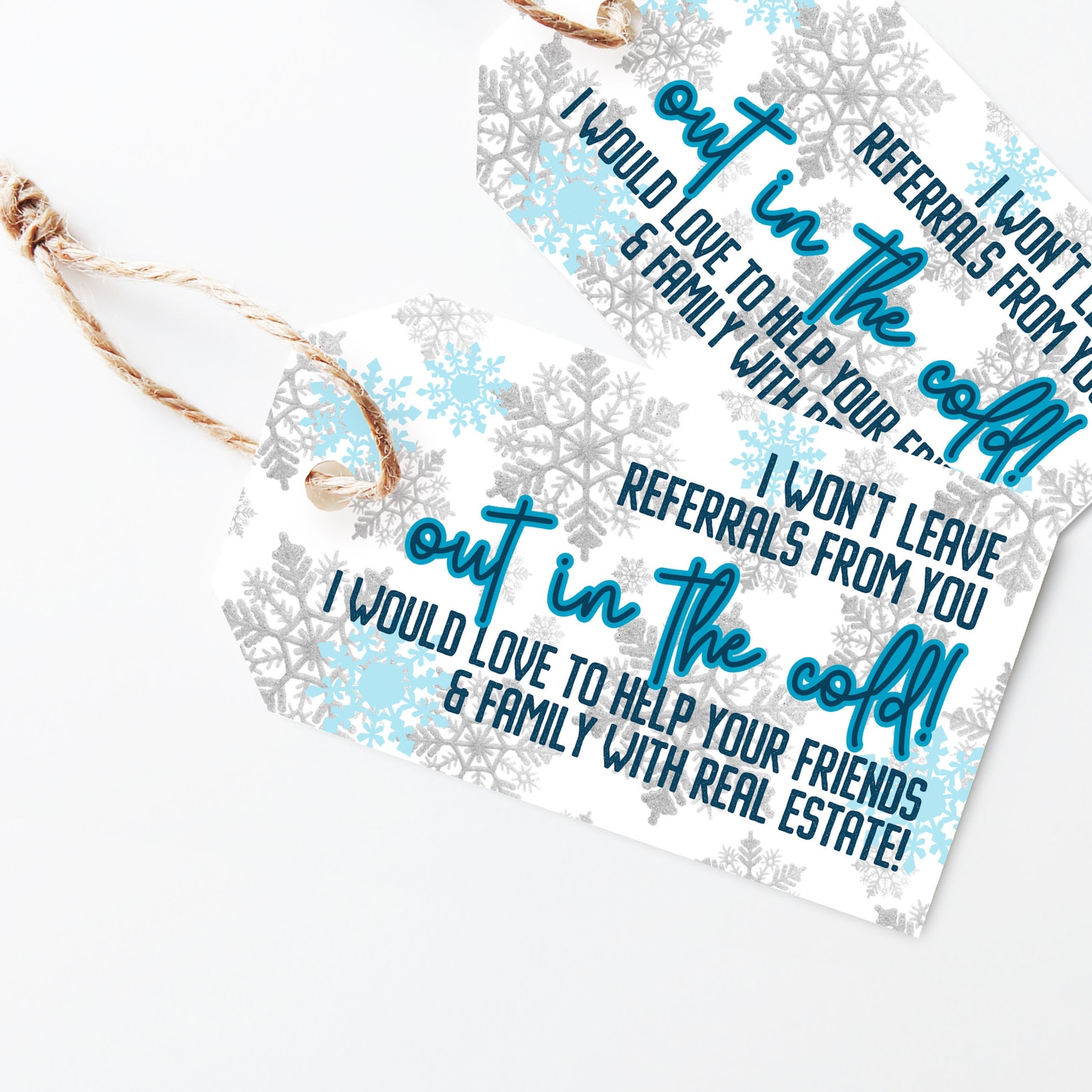 Winter Pop by Tag, December Pop by Tag, Realtor Gift Tag, Happy ...