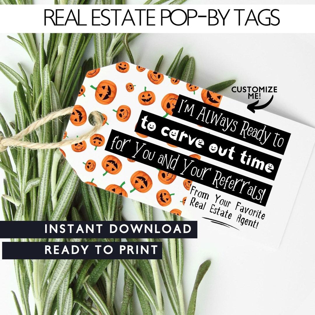 CUSTOMIZABLE Halloween Pumpkin Pop by Tag October Pop by Tag - Etsy