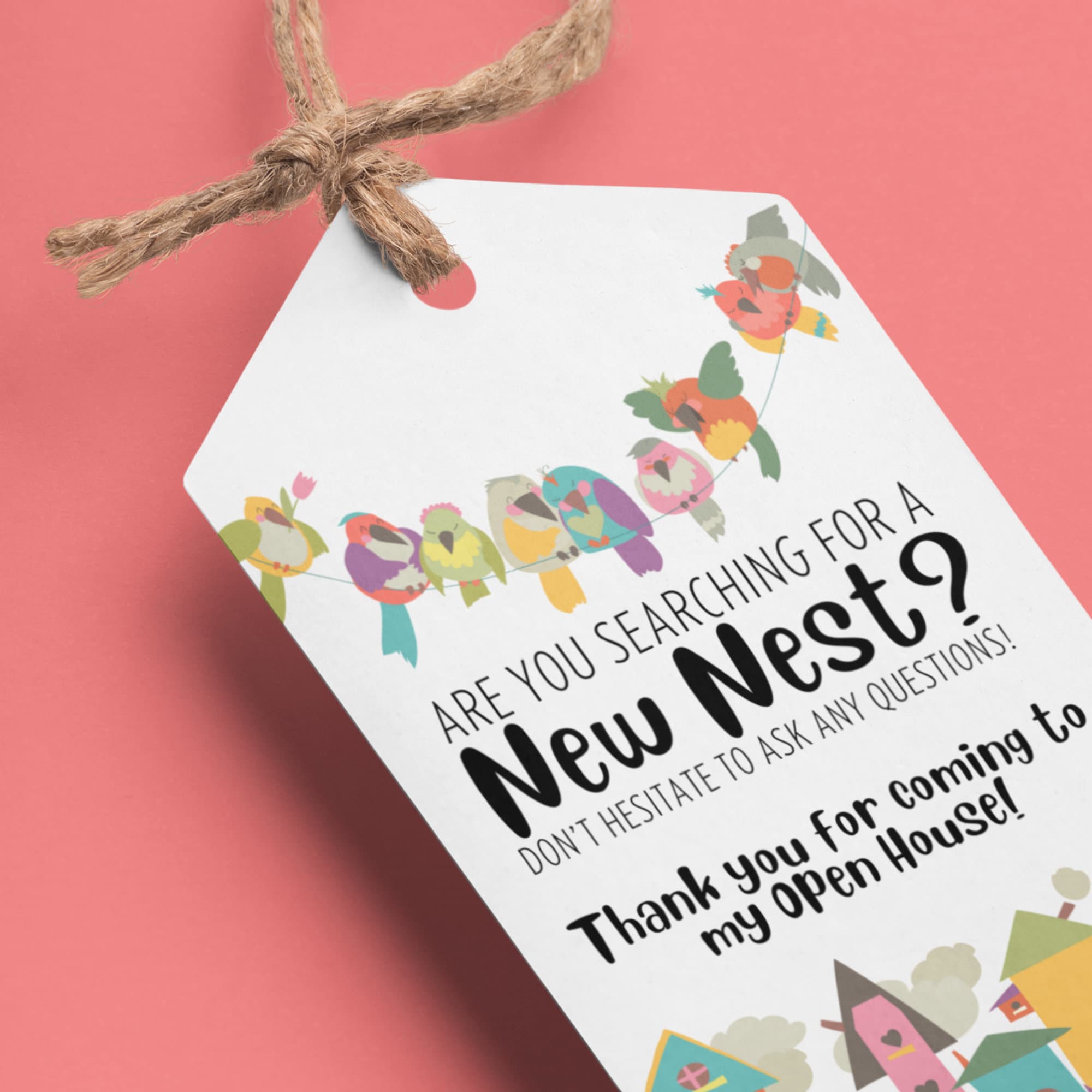 Customizable Open House Goodies Tag for Real Estate Realtor Open House ...