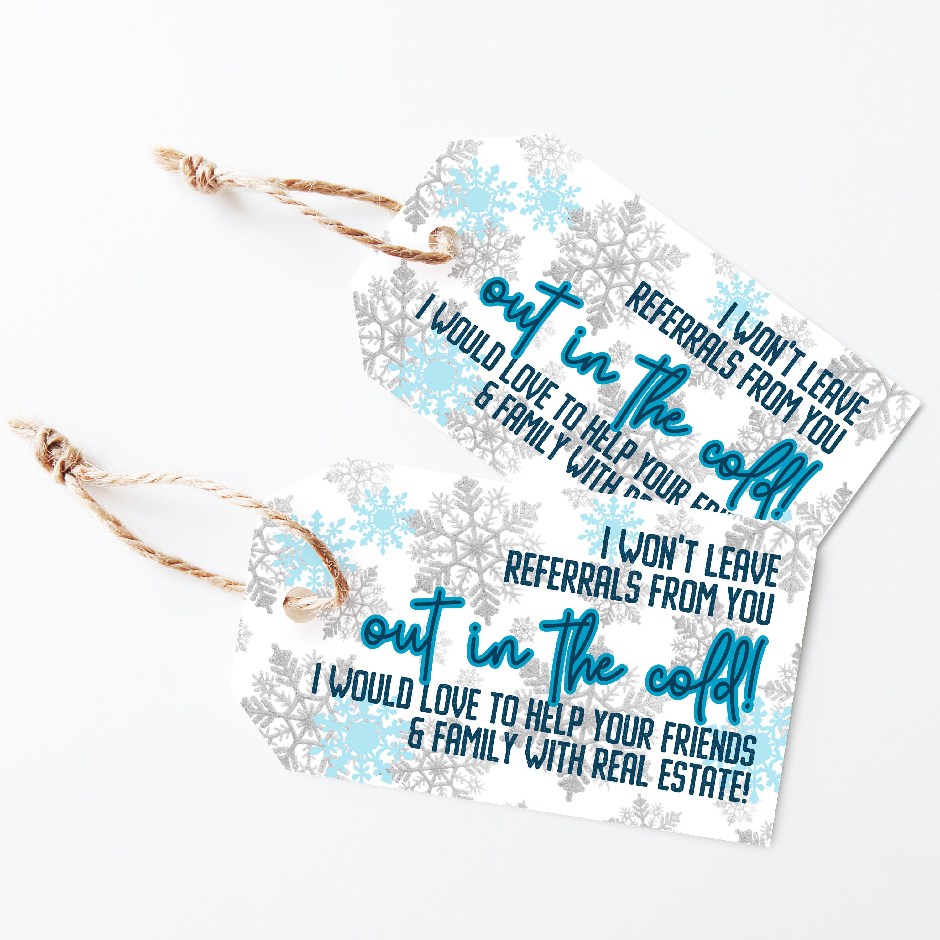 Winter Pop by Tag, December Pop by Tag, Realtor Gift Tag, Happy ...