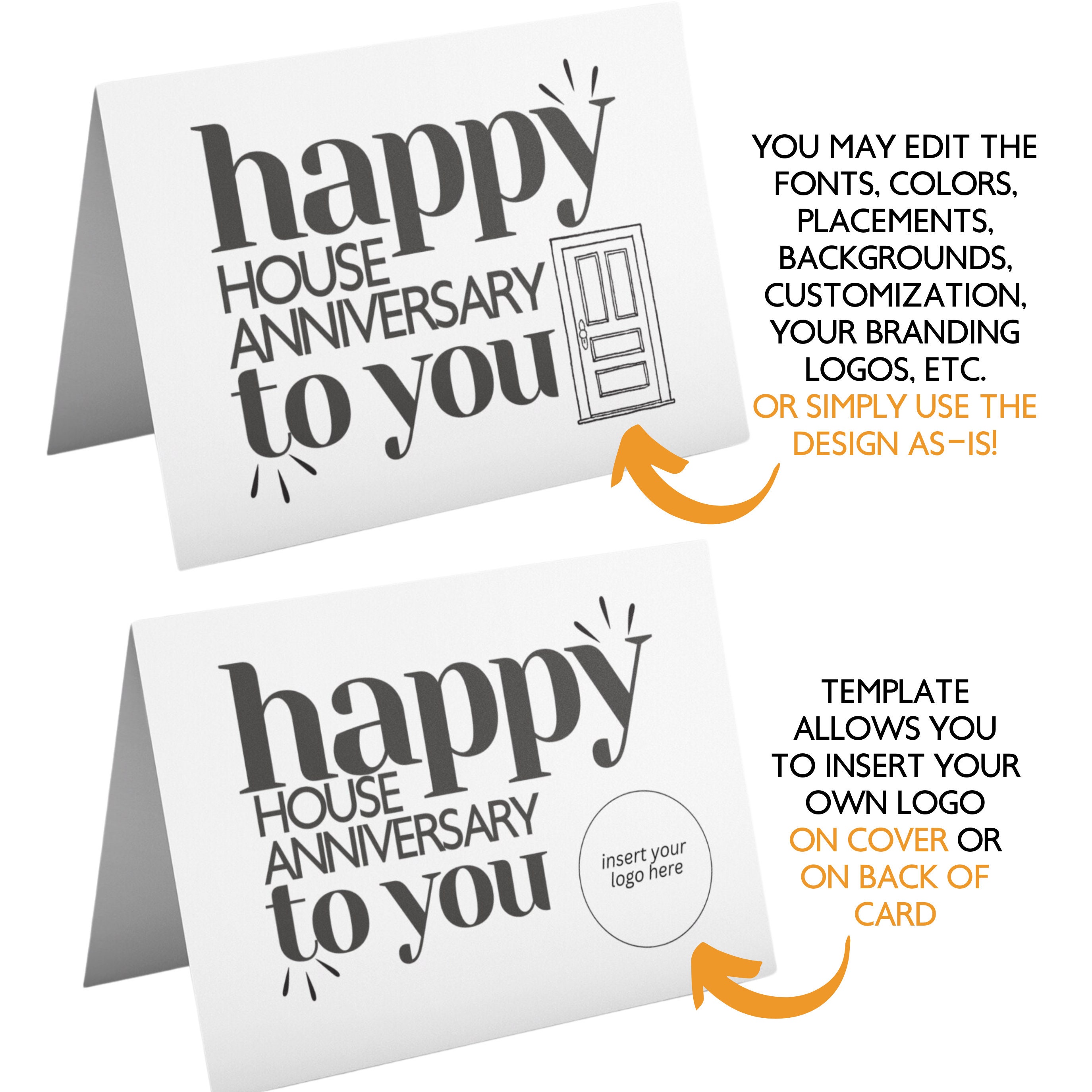 Downloadable Real Estate Greeting Cards | Bundle 18 Cards | EDITABLE ...