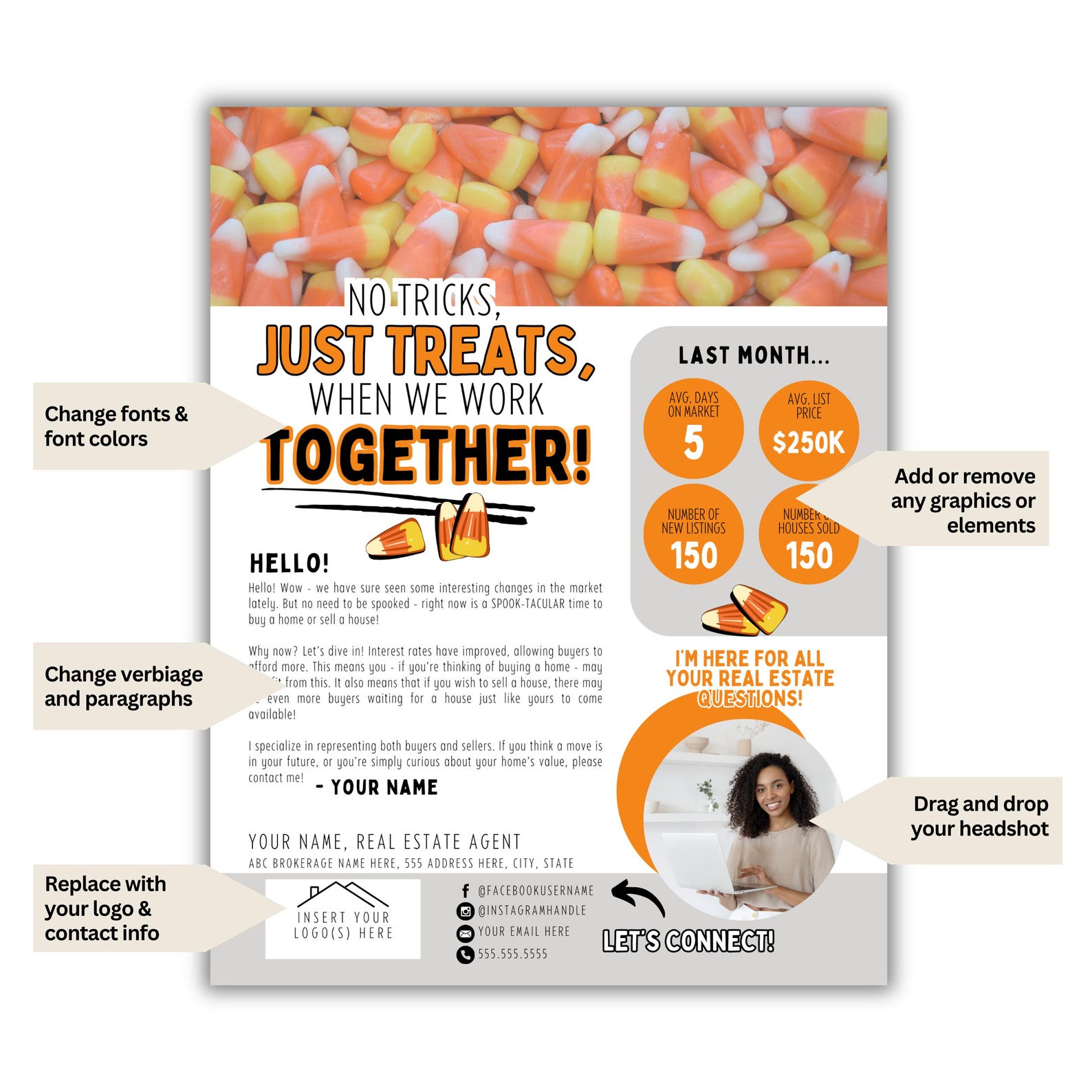 Customizable MARKET UPDATE Prospecting Flyer for Real Estate Agents ...