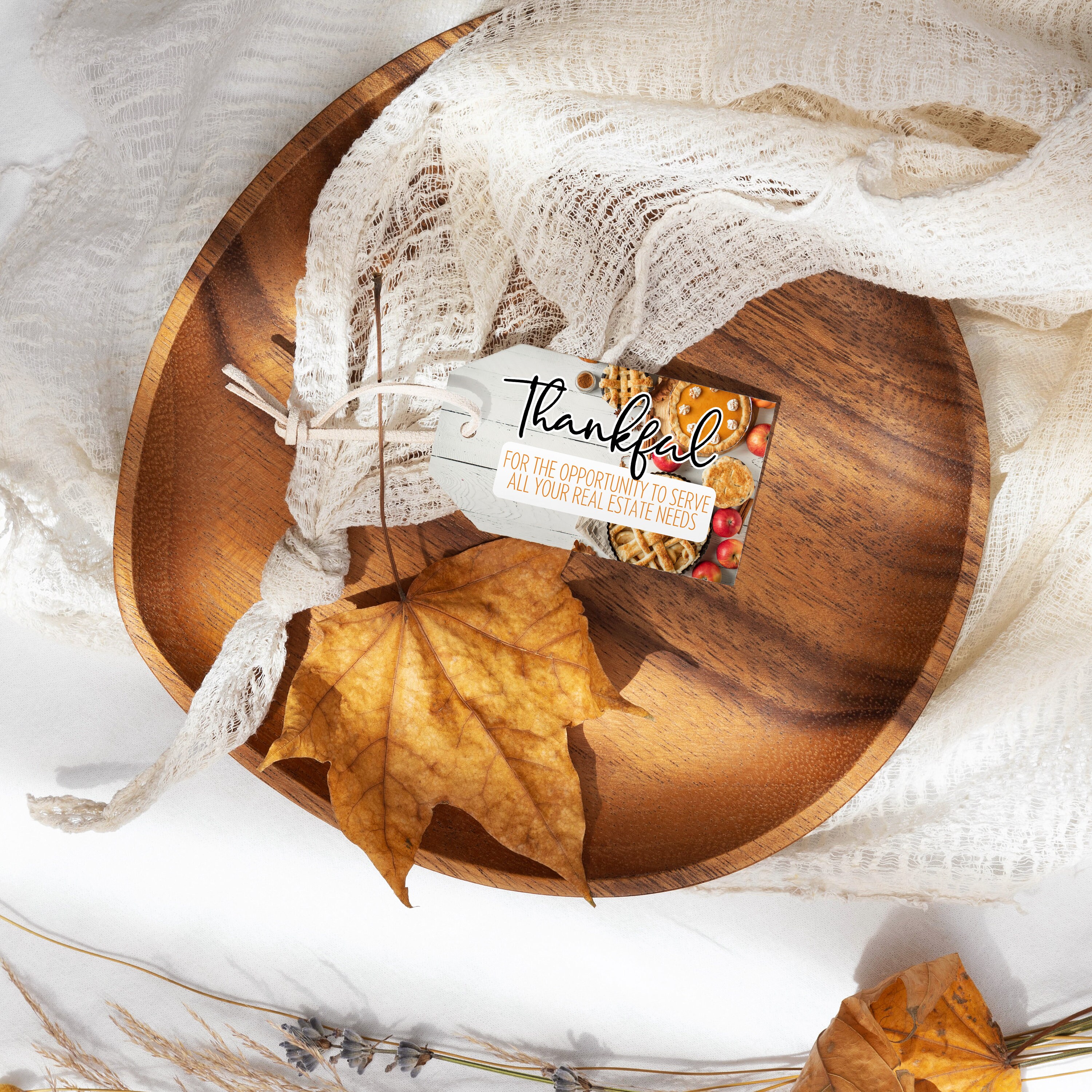 Thanksgiving Pop by Tag, Realtor Pie Tag, Tag for Pie Party, Premade ...