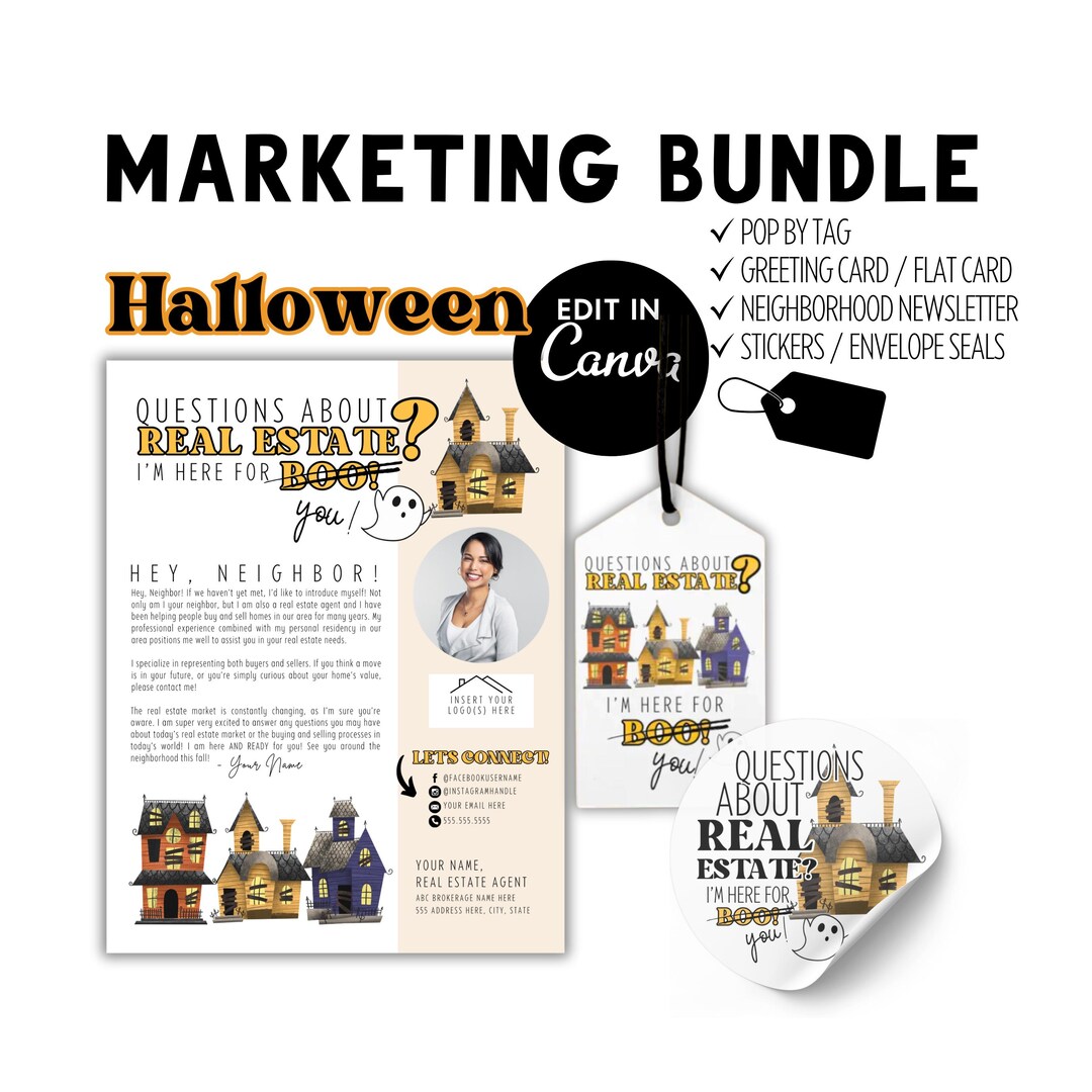 REALTOR HALLOWEEN Marketing Package | Realtor Marketing Edit ...