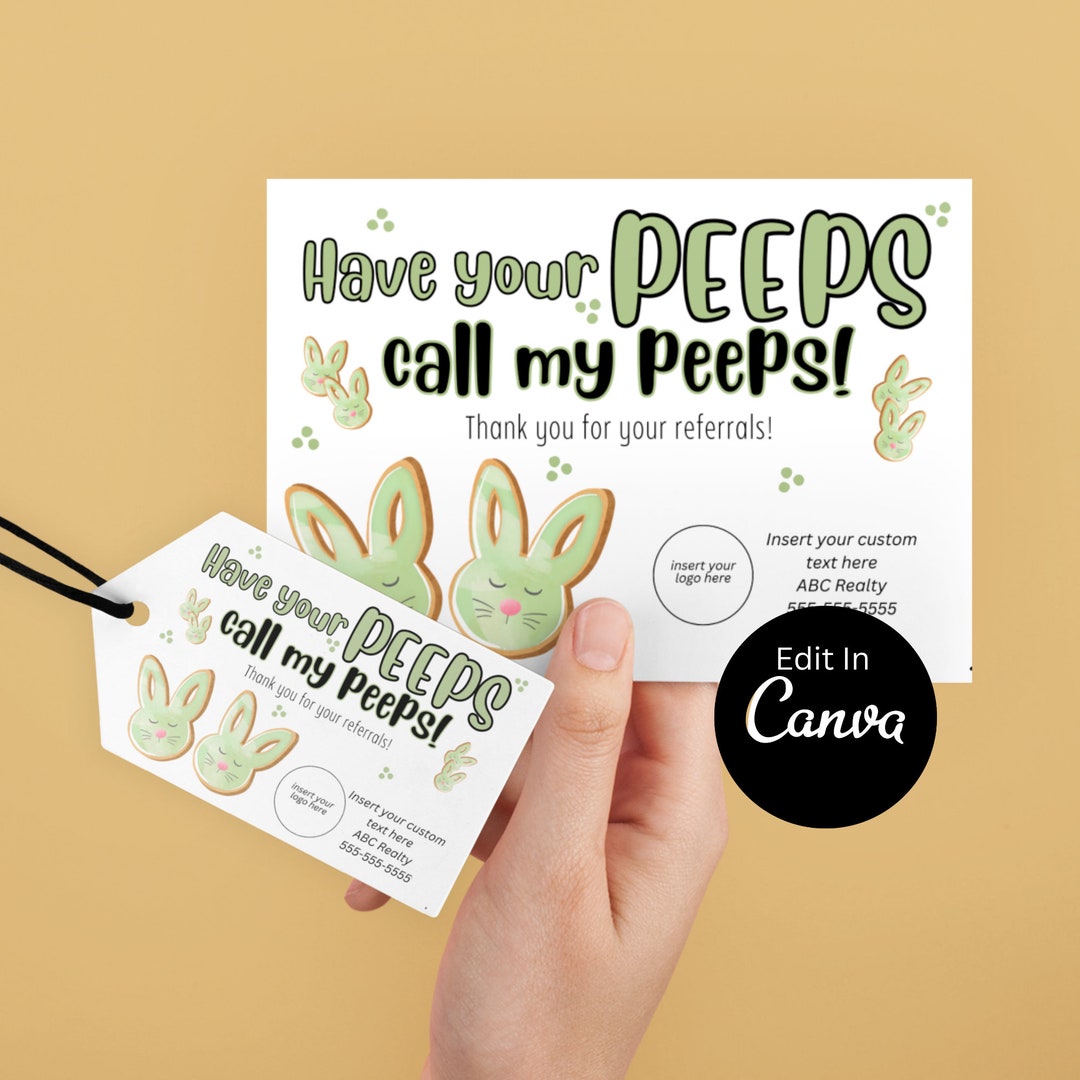 Customizable Peeps Cookies Pop by Tag for Real Estate | Easter Bunny ...