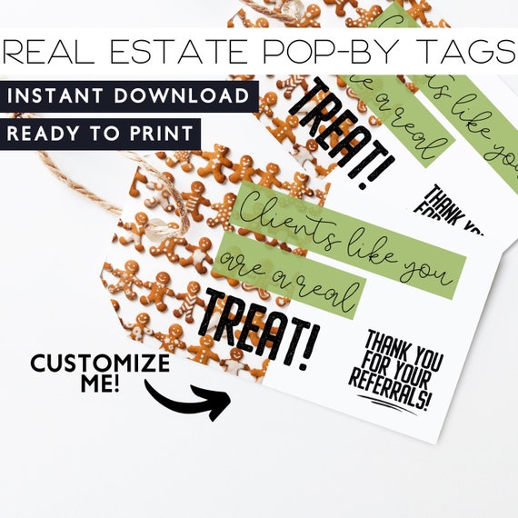 Winter Pop by Tag December Pop by Idea Realtor Gift Tag | Etsy