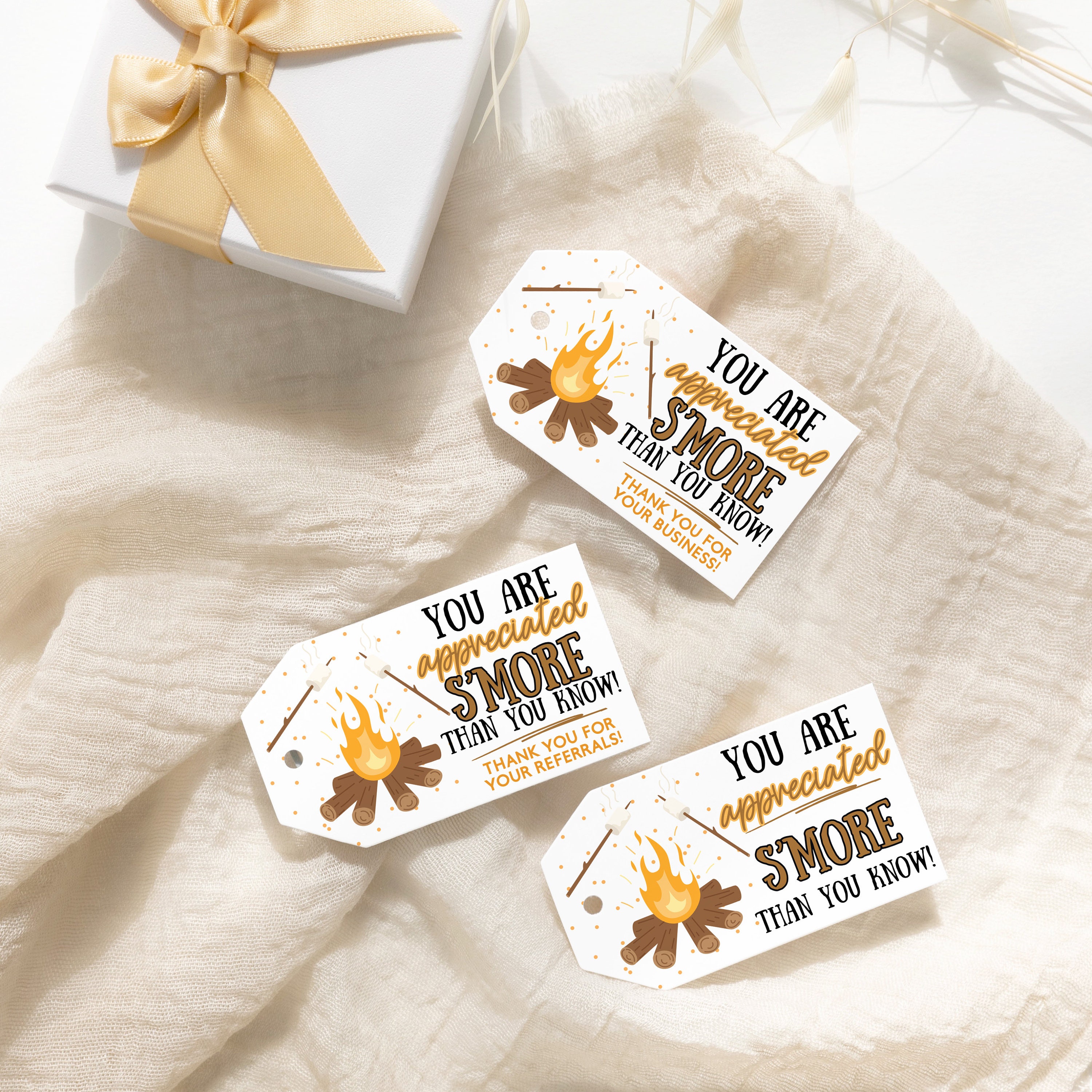 S'mores Pop by Tag, Thanks for Referrals Tag, Halloween Pop By ...