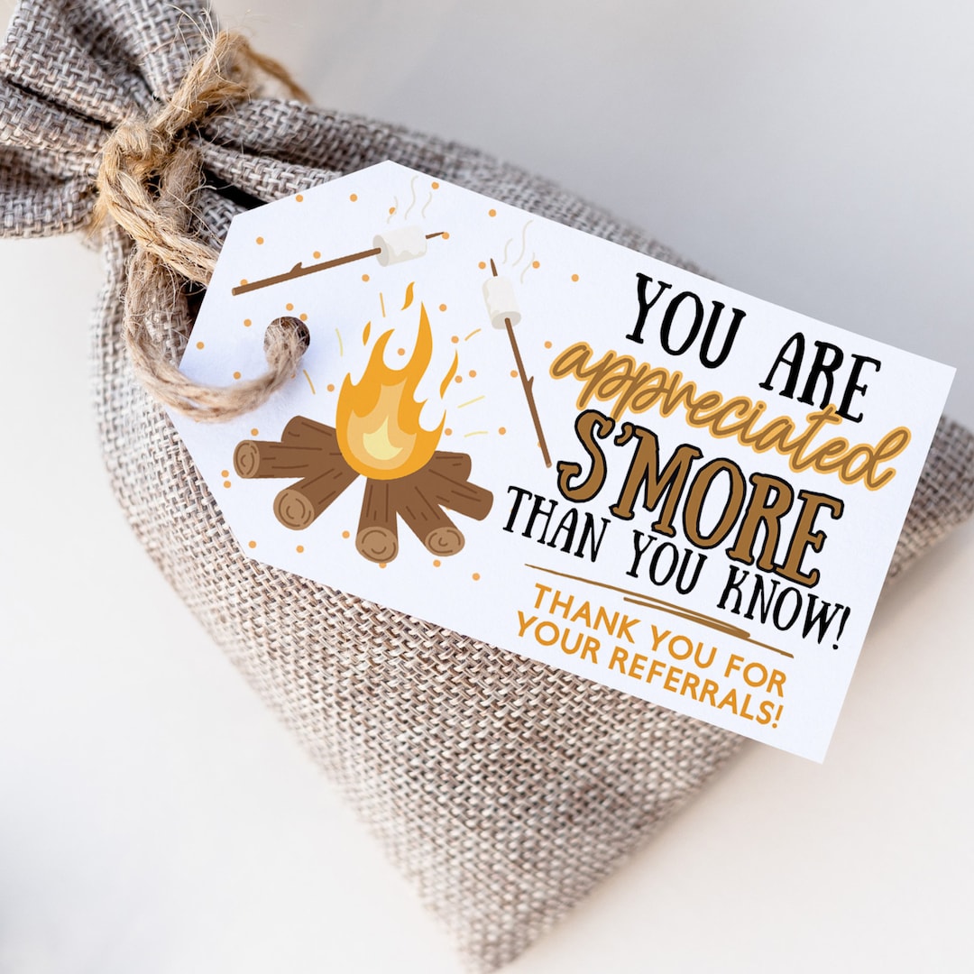 S'mores Pop by Tag, Thanks for Referrals Tag, Halloween Pop By ...