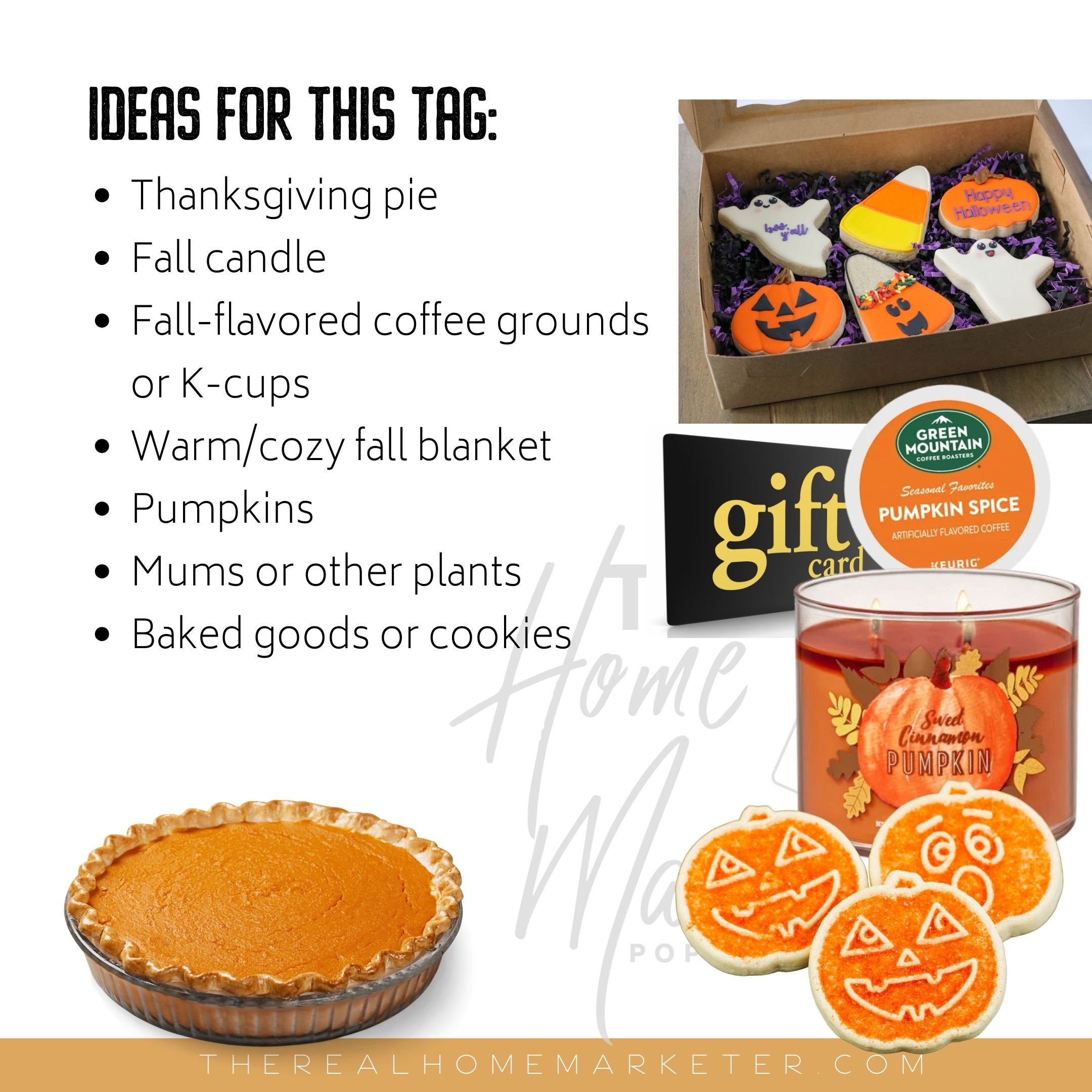 Thanksgiving Pop by Tag, Realtor Pie Tag, Tag for Pie Party, Premade ...