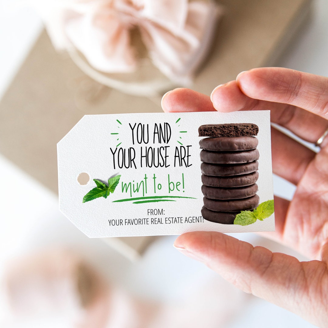 Thin Mint Girl Scout Cookie Pop-by Tag, Cookie Popby, Custom Realtor ...