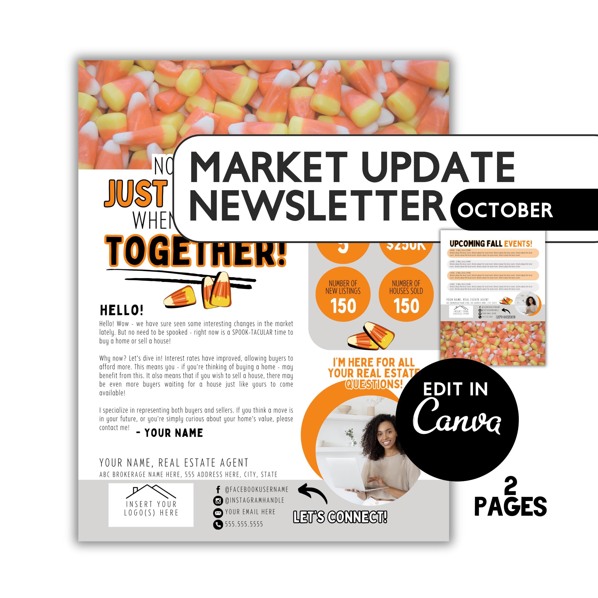 Customizable MARKET UPDATE Prospecting Flyer for Real Estate Agents ...