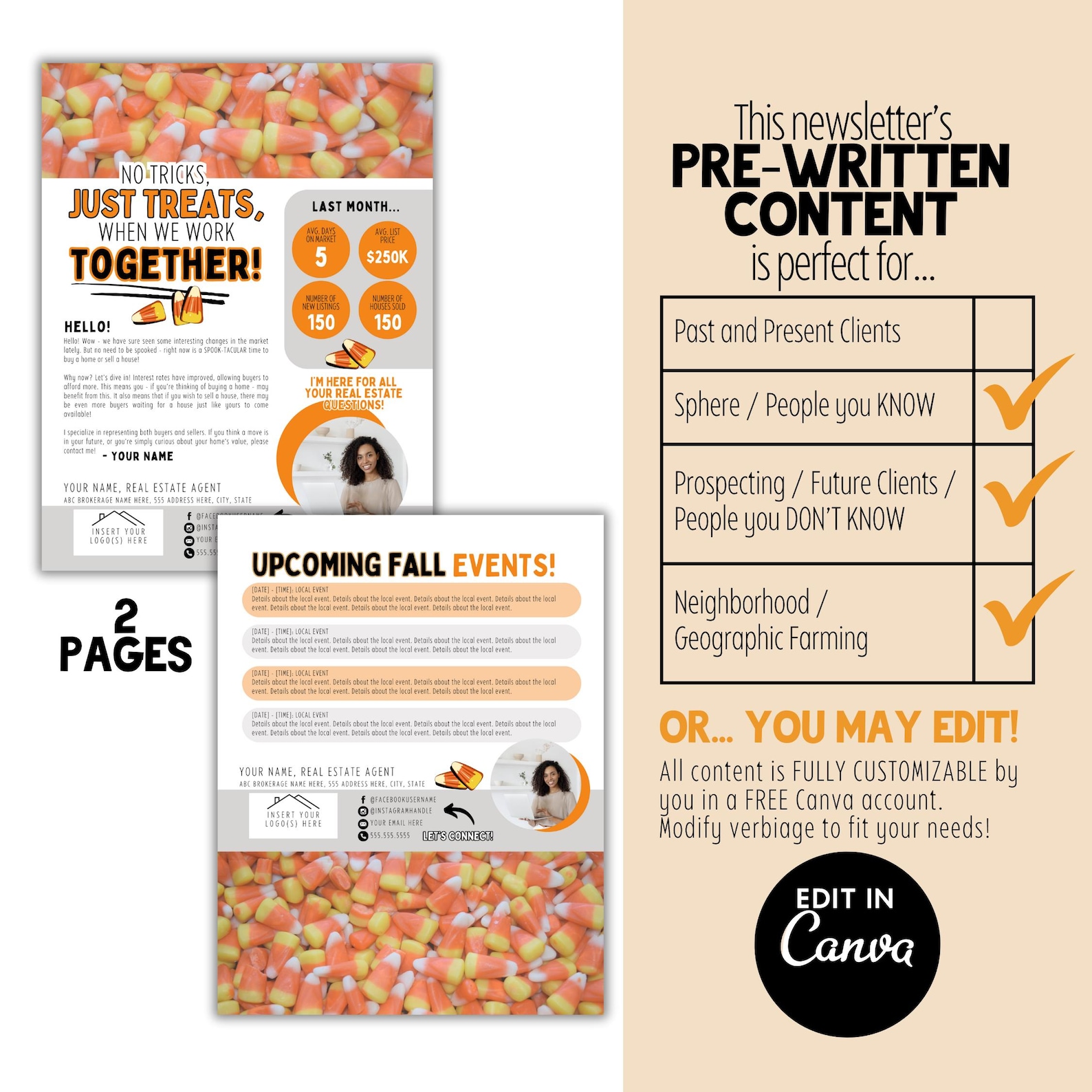 Customizable MARKET UPDATE Prospecting Flyer for Real Estate Agents ...
