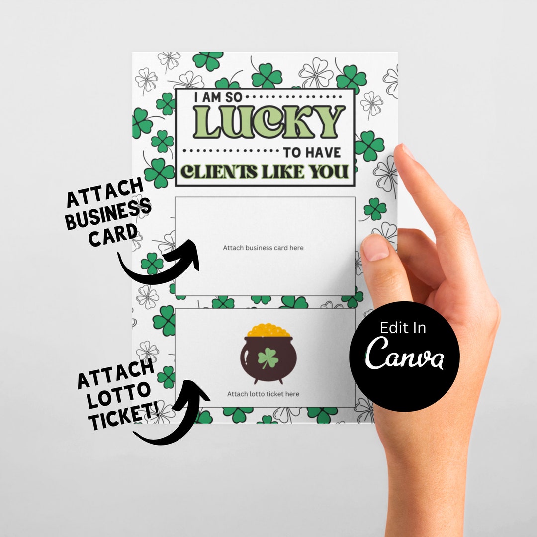 Customizable St Patricks Lotto Ticket Card for Real Estate | St ...