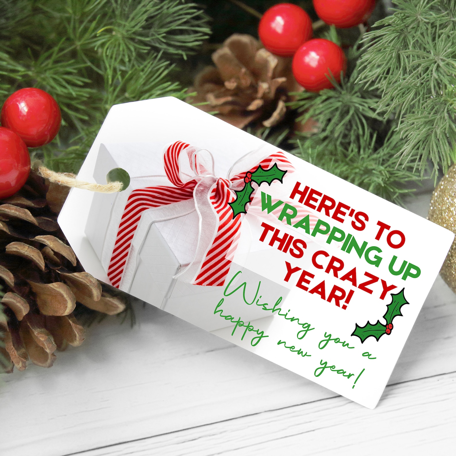 Wrapping Paper Pop by Tag, Wrap up Year Pop by Tag, Realtor Gift Tag ...