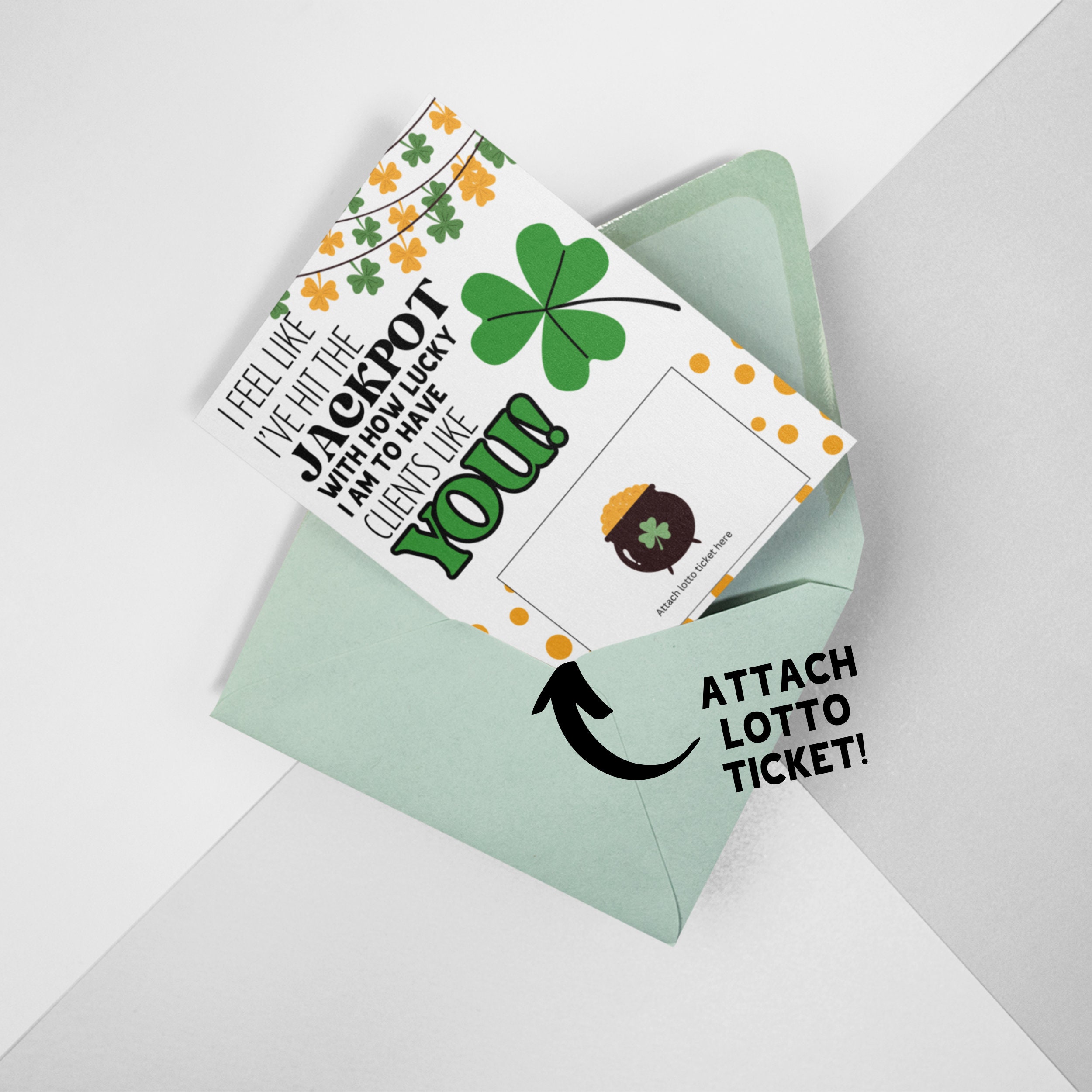 Customizable St Patricks Lotto Ticket Card for Real Estate | St ...