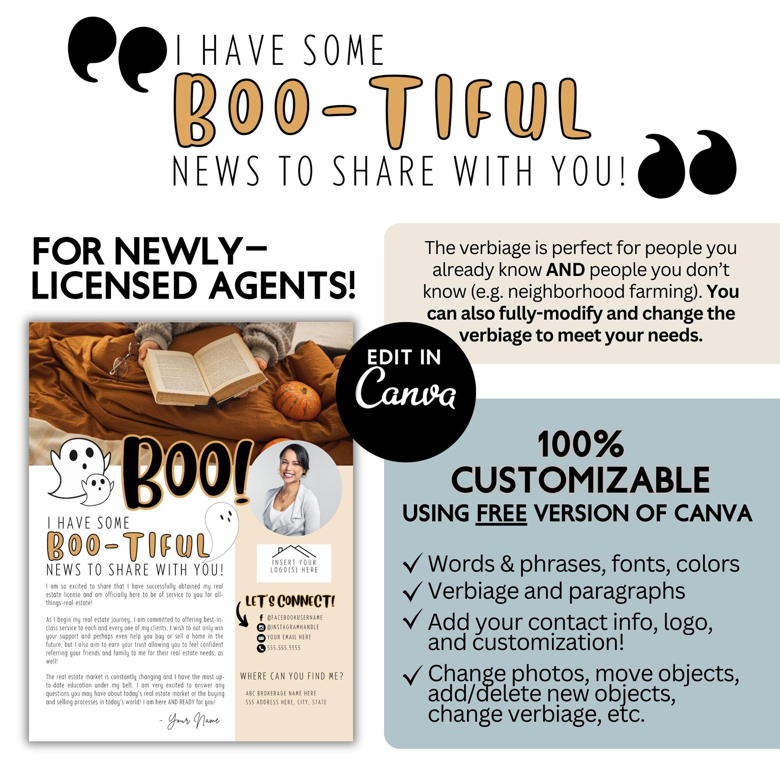 Customizable NEW AGENT Flyer Newsletter | Real Estate Agent ...