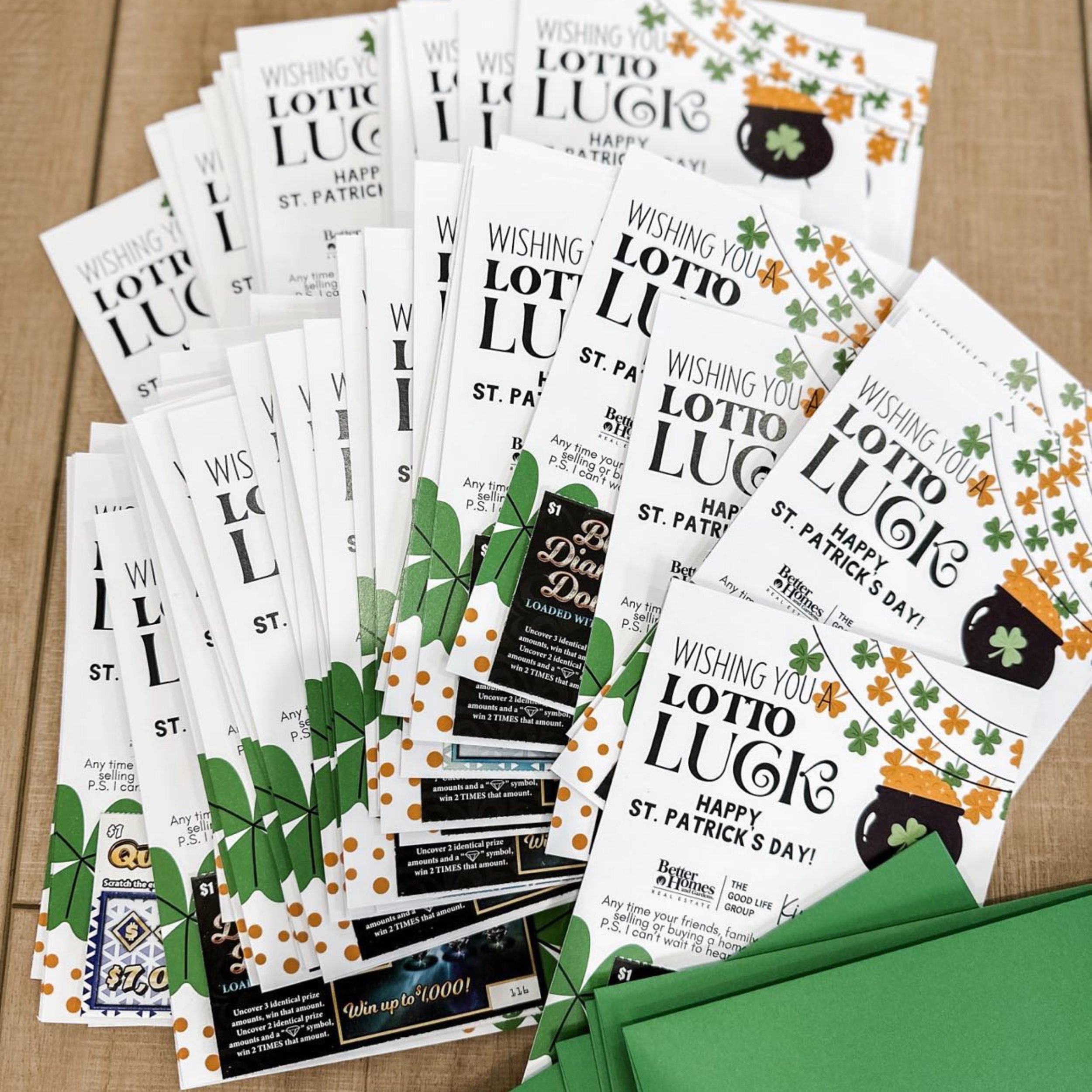 Customizable St Patricks Lotto Ticket Card for Real Estate | St ...