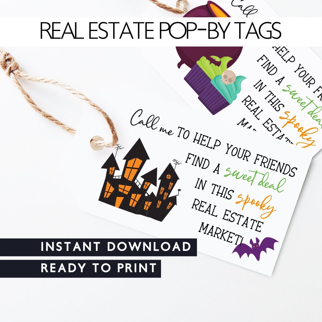 Halloween Treats Pop by Tag Spooky Real Estate Market Pop By - Etsy