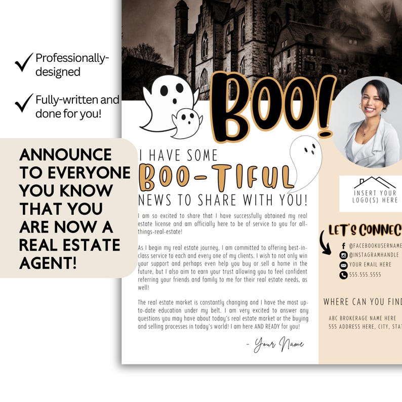 Customizable NEW AGENT Flyer Newsletter | Real Estate Agent ...