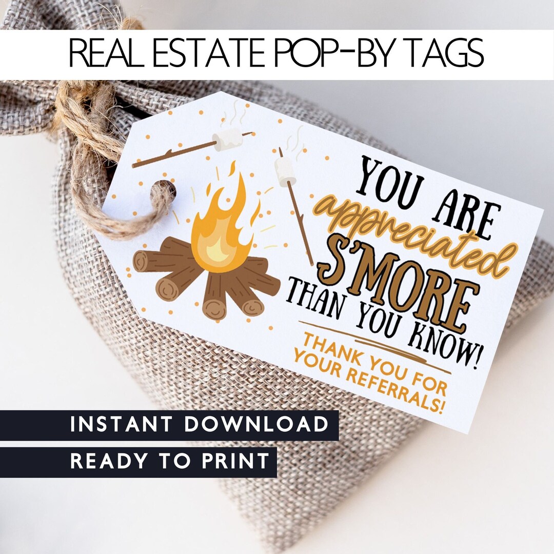 S'mores Pop by Tag, Thanks for Referrals Tag, Halloween Pop By ...