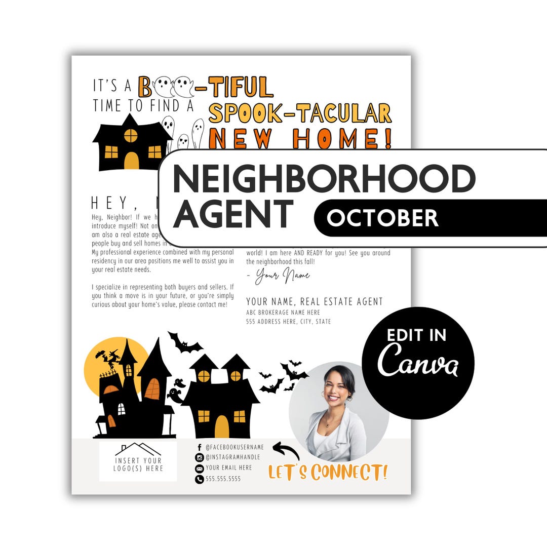 Customizable NEIGHBORHOOD AGENT Prospecting Flyer Newsletter | Real ...