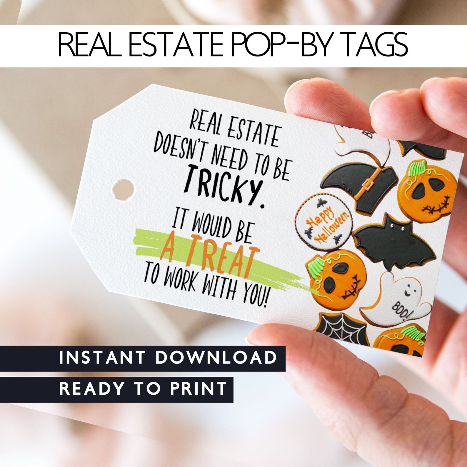 Halloween Treats Pop by Tag, Halloween Pop By, Premade Pop by Tags ...