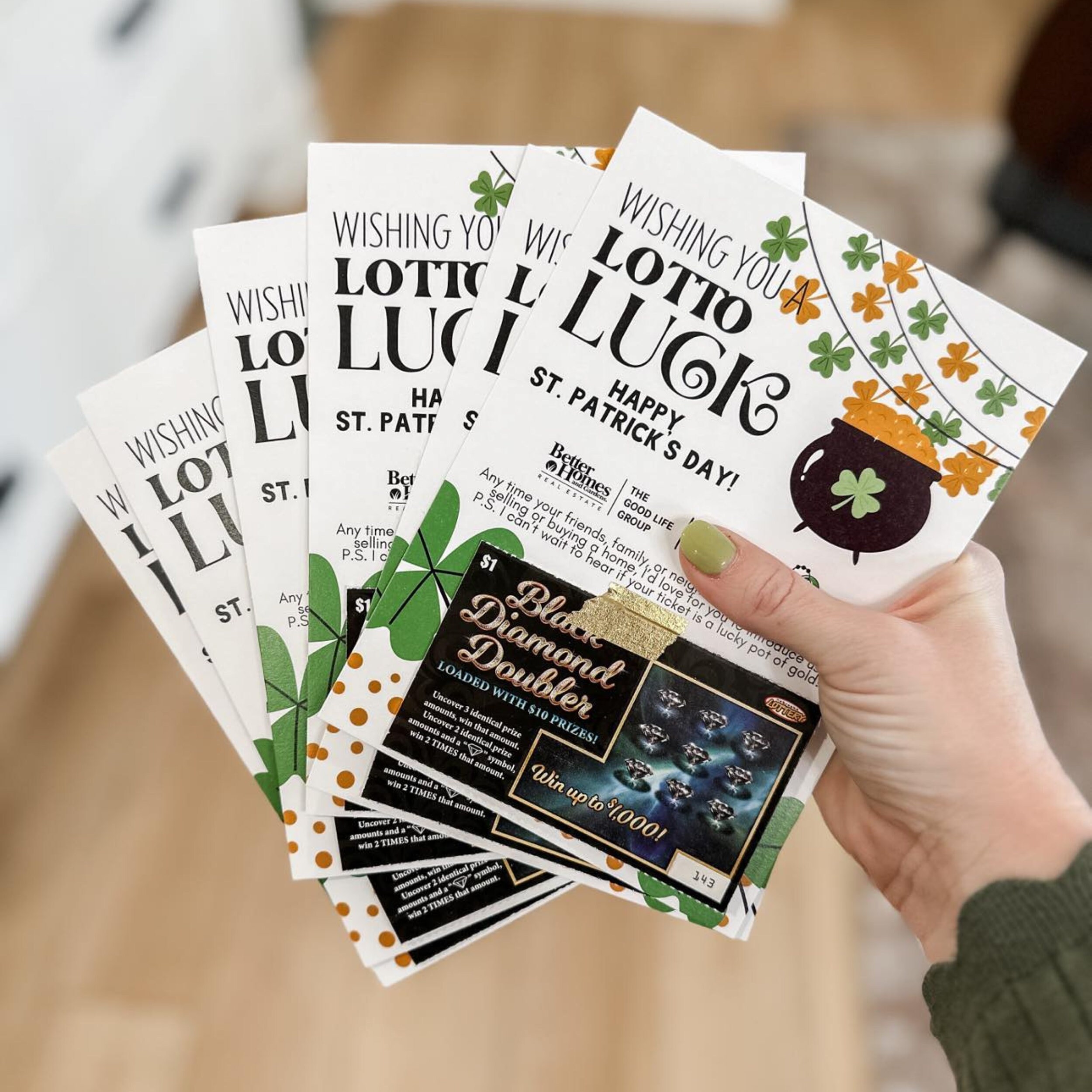 Customizable St Patricks Lotto Ticket Card for Real Estate | St ...