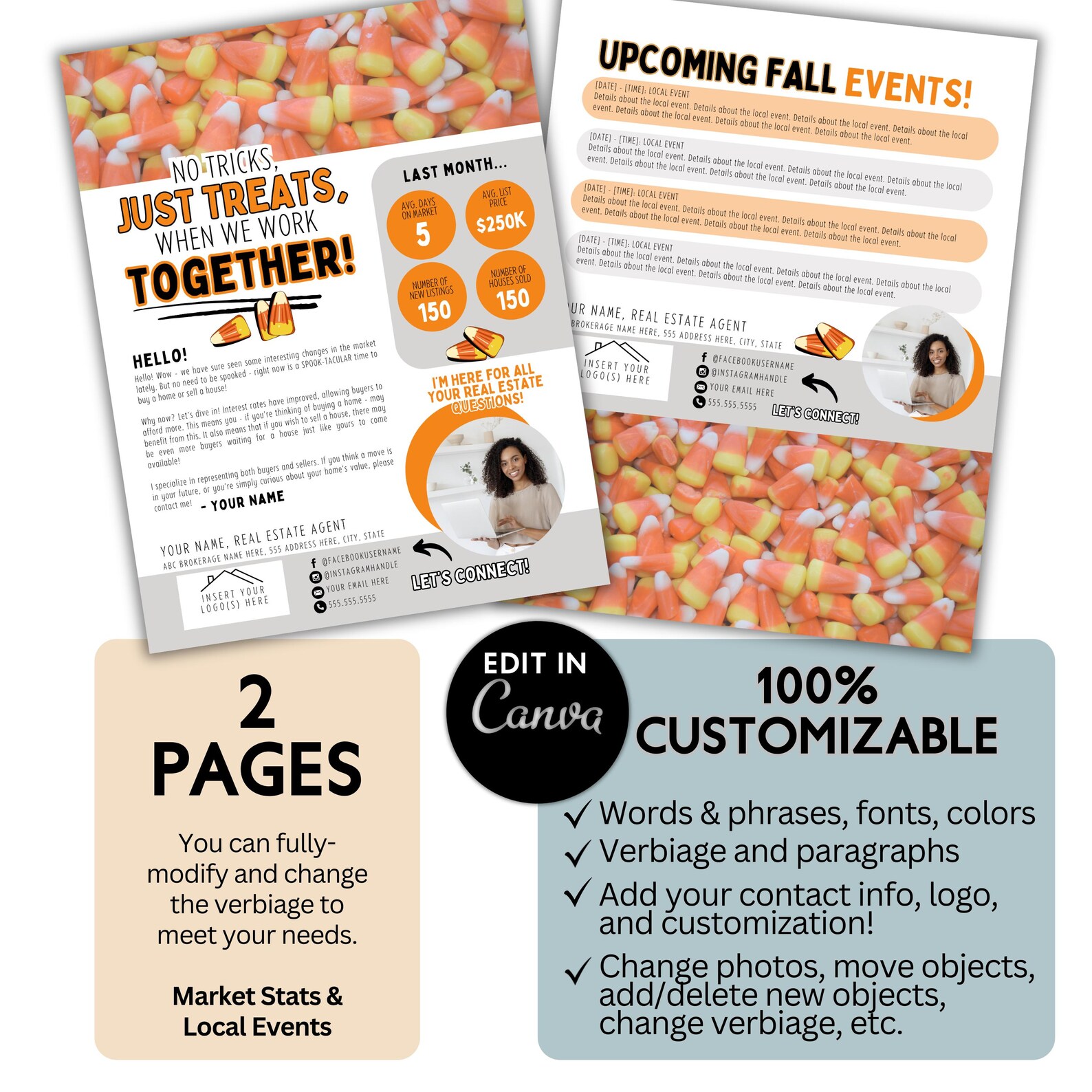 Customizable MARKET UPDATE Prospecting Flyer for Real Estate Agents ...
