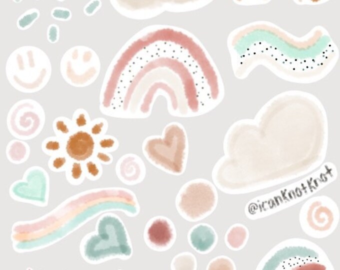 Fun Aesthetic Sticker Sheet - PRE-ORDER - Planner Stickers Sheet - Etsy