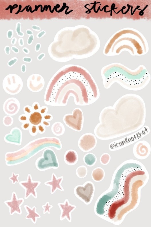 Fun Aesthetic Sticker Sheet PRE-ORDER Planner Stickers - Etsy