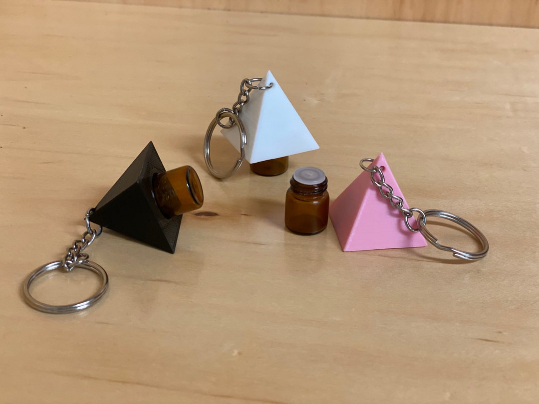 Essential Oil Pyramid Necklace / Key Chain - Etsy