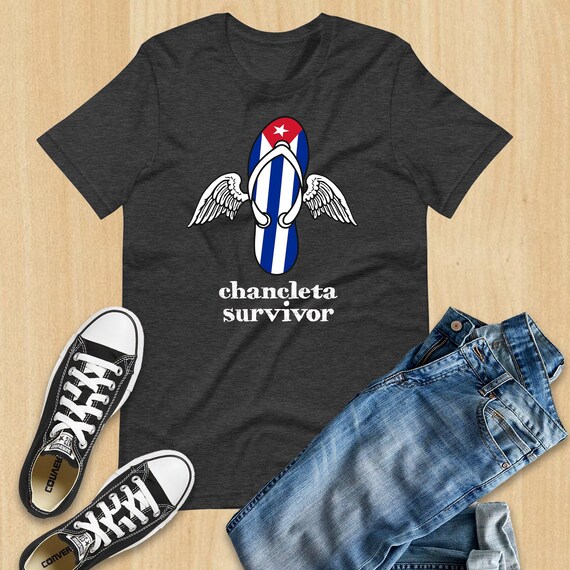Flying Chancleta Survivor Cuba Cuban Flag Hialeah Latin | Etsy