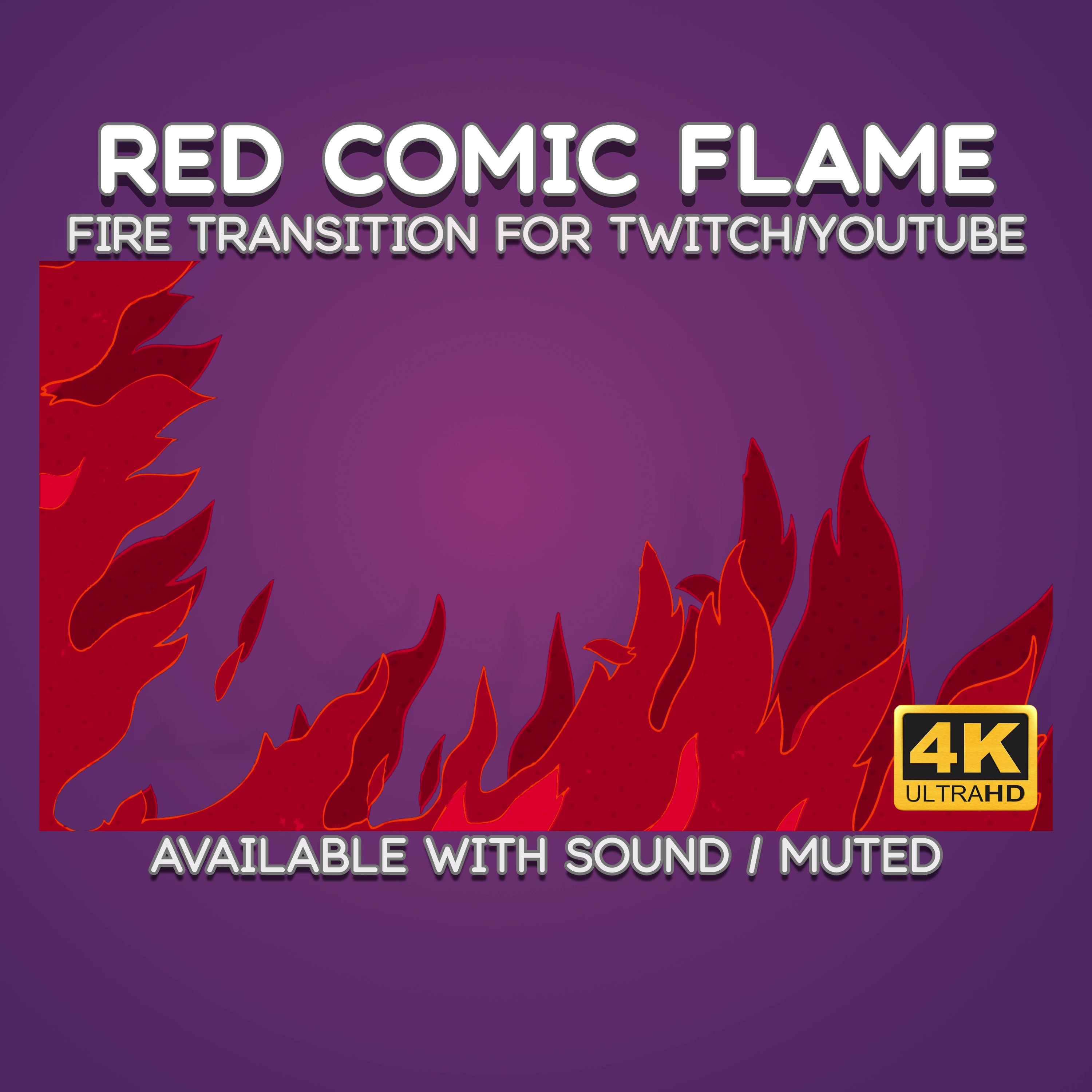 Red Fire Transition Comic Fire Twitch Elements Animated Comic Fire ...