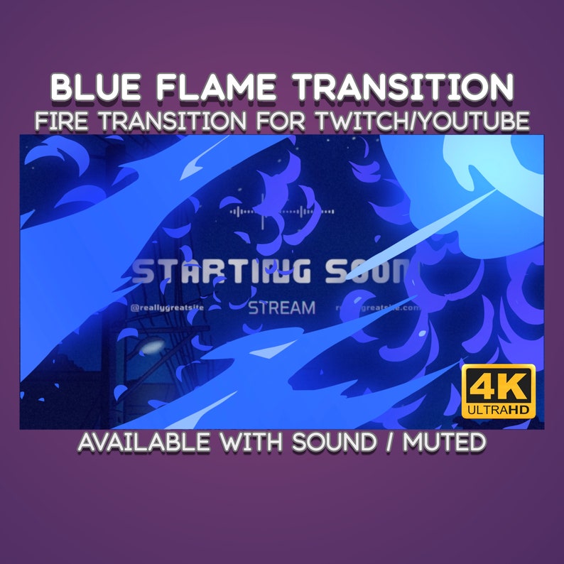 Blue Fire Cartoon Transition Fire Twitch Streamer Elements Animated Witch Fire Elements Streamer ...